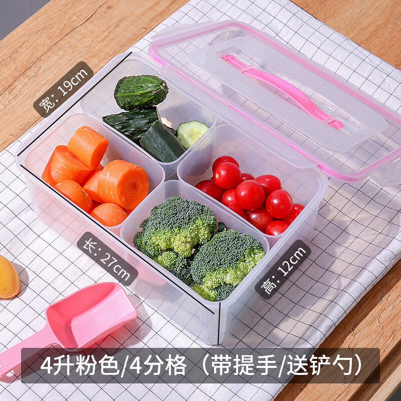 4-литровый портативный контейнер для хранения с большой емкостью, герметичный, пластиковый, прозрачный, для хранения зерна с крышкой