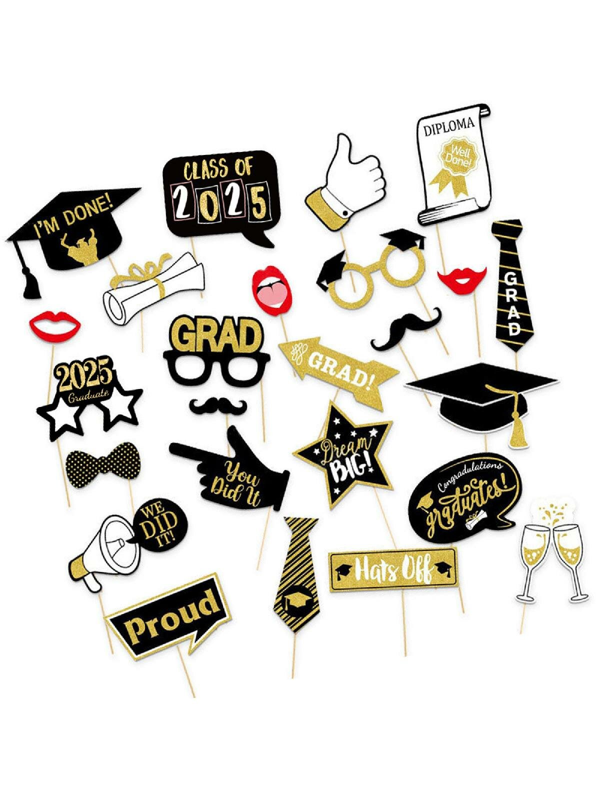 25шт Забавный реквизит для фотосъемки на выпускной Оформление выпускной вечеринки