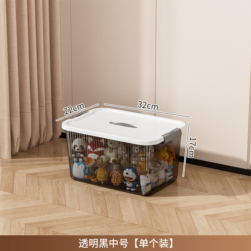 Прозрачный контейнер для хранения, пластиковый контейнер для дома, большой контейнер для одежды в шкафу, контейнер для игрушек, контейнер для хранения одеял