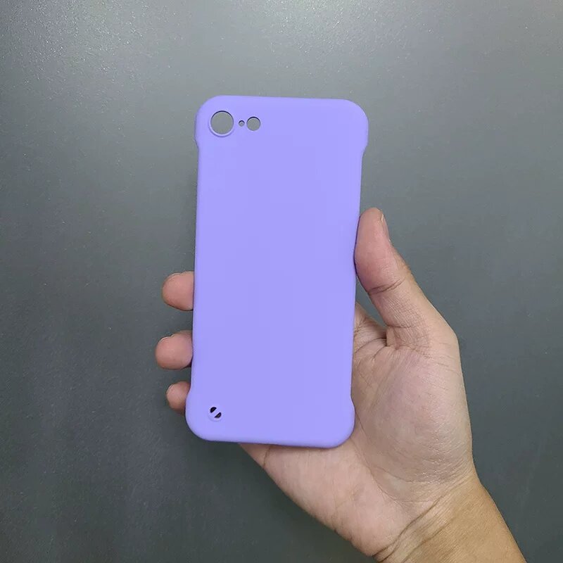 Чехол для iPhone SE 3-е поколение ультратонкий безрамочный мягкий с текстурой, цвет сиреневый для Apple iPhone SE 2021
