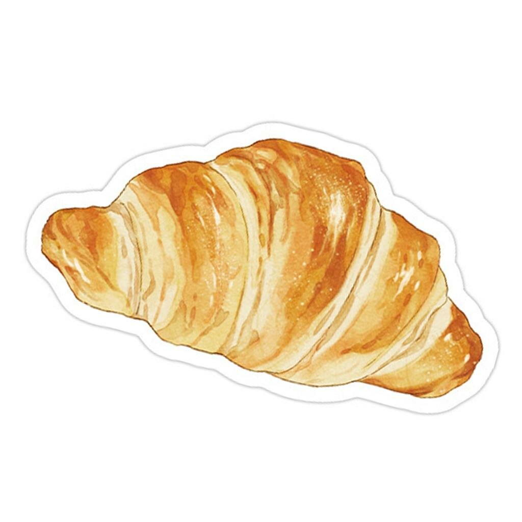 Блокнотики с кофе и булочками, 30 листов, Сэндвич - Круассан