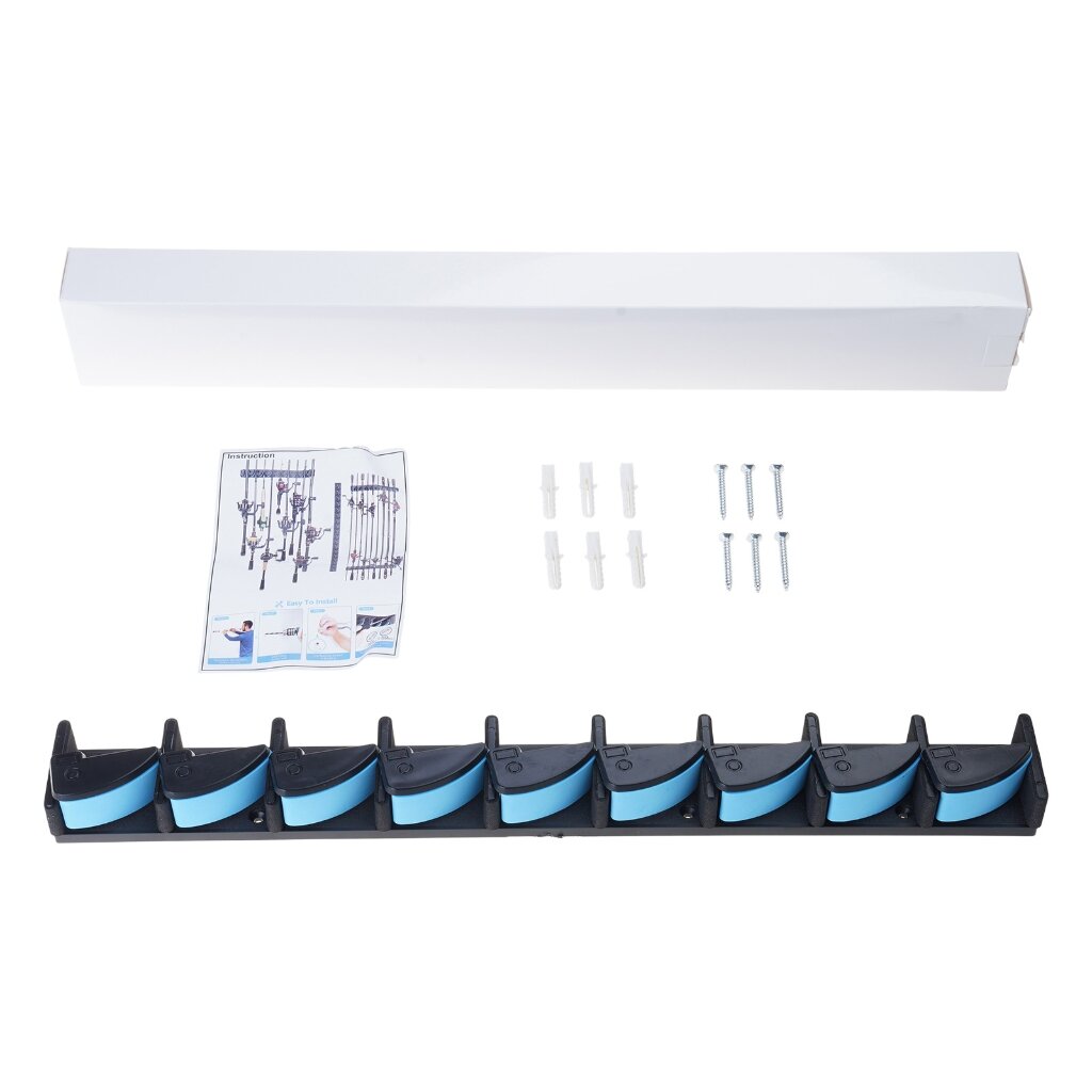 Настенный Держатель Удочки С 9 Стержнями, Подставка Для Показа Удочек, Вертикальный Стеллаж Для Удочек, Инструмент Для Хранения Удочек.