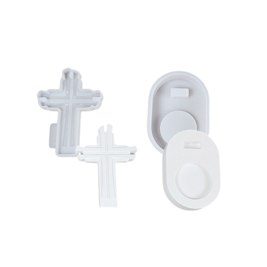 Универсальный Прочный Набор Форм для Изготовления Гипсовых Крестов Из Силикона, Портативный для Изготовления Поделок из Полимерной Штукатурки Различных Размеров