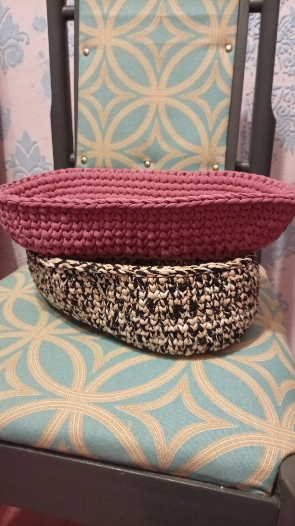 Овальные корзинки ручной работы для хранени