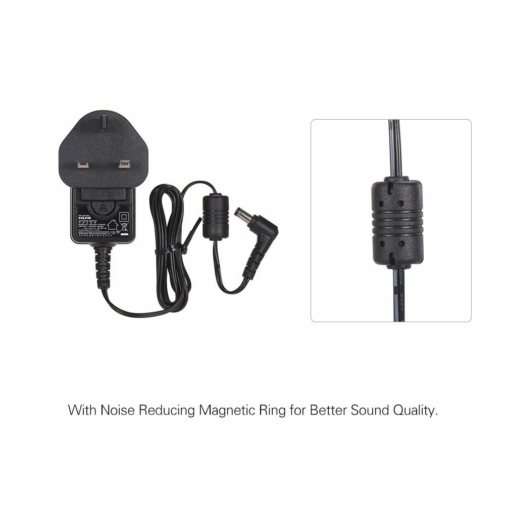 Адаптер питания 9V AC/DC для гитарных усилителей и эффектов, кабельный, 100-240В, 145см