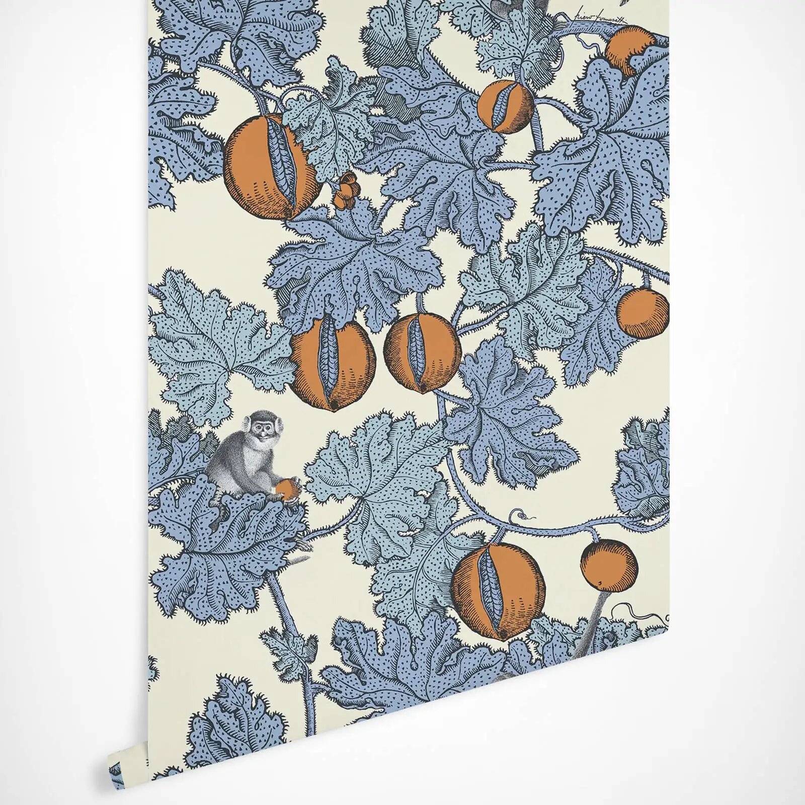 Обои Pixel&Wall Frutto Proibito Blue and Orange, 50x30 см (образец)