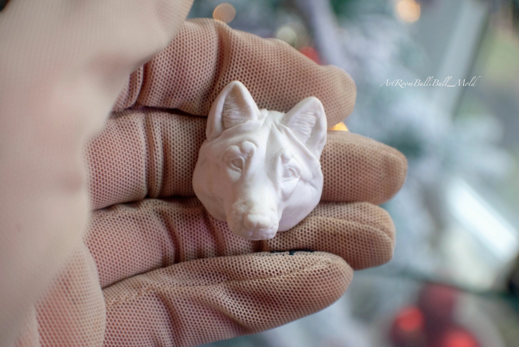 Авторский силиконовый молд Волк (микро) — форма для эпоксидной смолы, гипса, мыла, полимерной глины