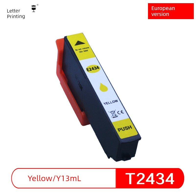 Желтый чернильный картридж EPSON T2434 совместимый с принтерами XP55, XP750, XP760, XP850, XP860, XP950, XP960