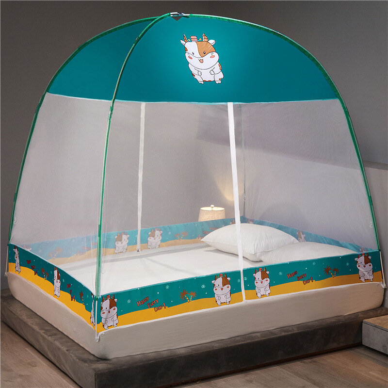 2026 Новейшая монгольская юрта с москитной сеткой для дома, спальни, бесплатная установка, студенческое общежитие, анти-падение, складная кровать для детей, антимоскитная палатка