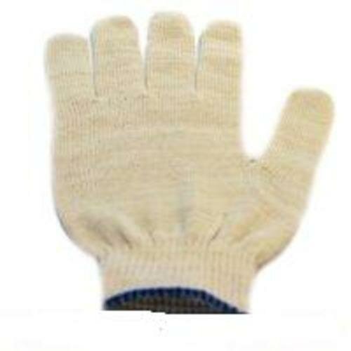 Перчатки Х/Б без покрытия ПВХ эконом белые 10 кл 3-х нитка нижтекс