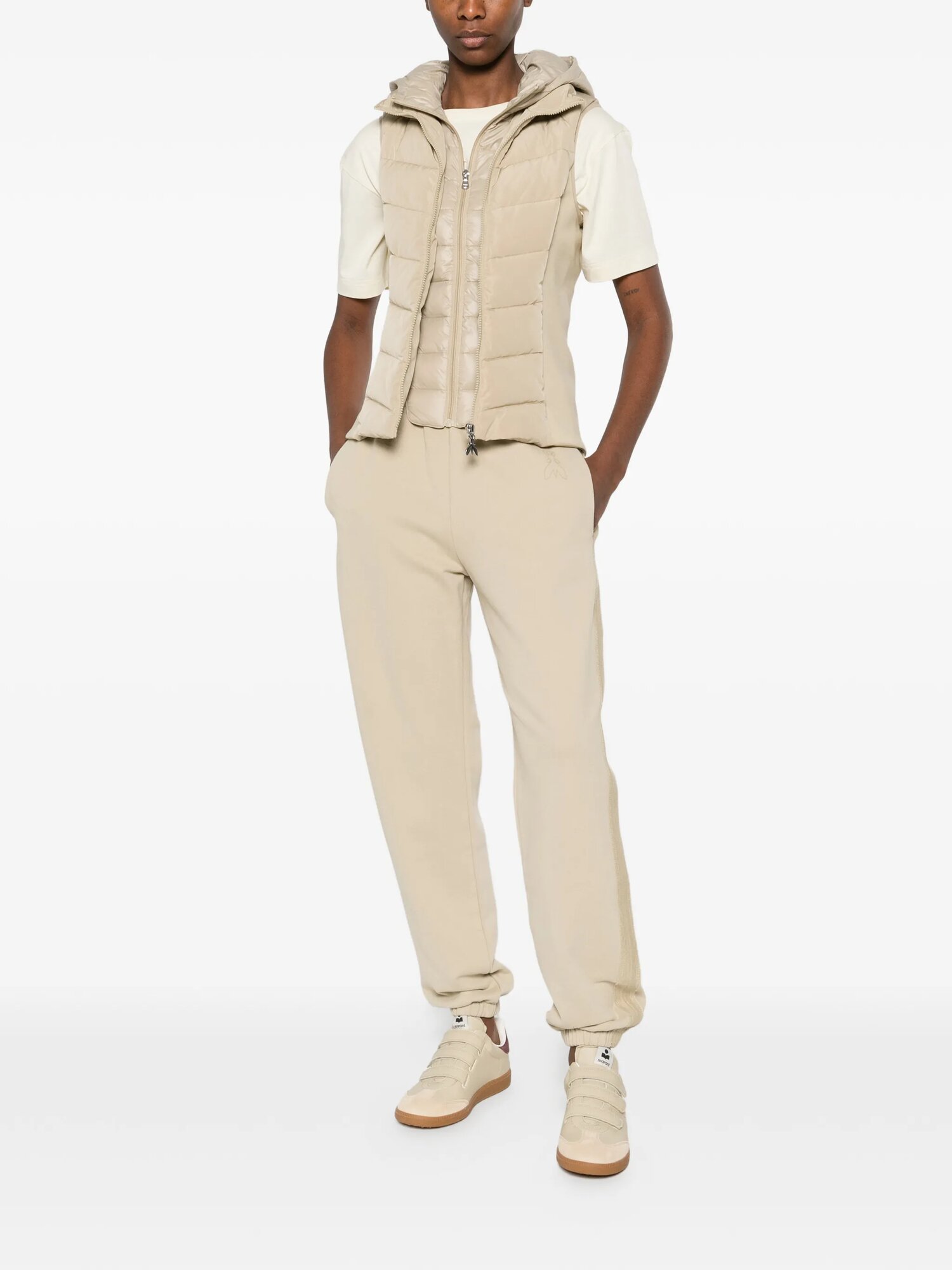 Брюки PATRIZIA PEPE Elasticated sand track pants, размер 40, разноцветный — фото 1
