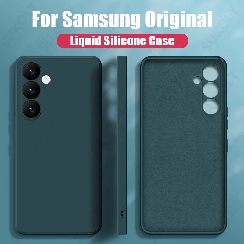 Жидкий силиконовый чехол Dark Green для Samsung Galaxy S24 Ultra