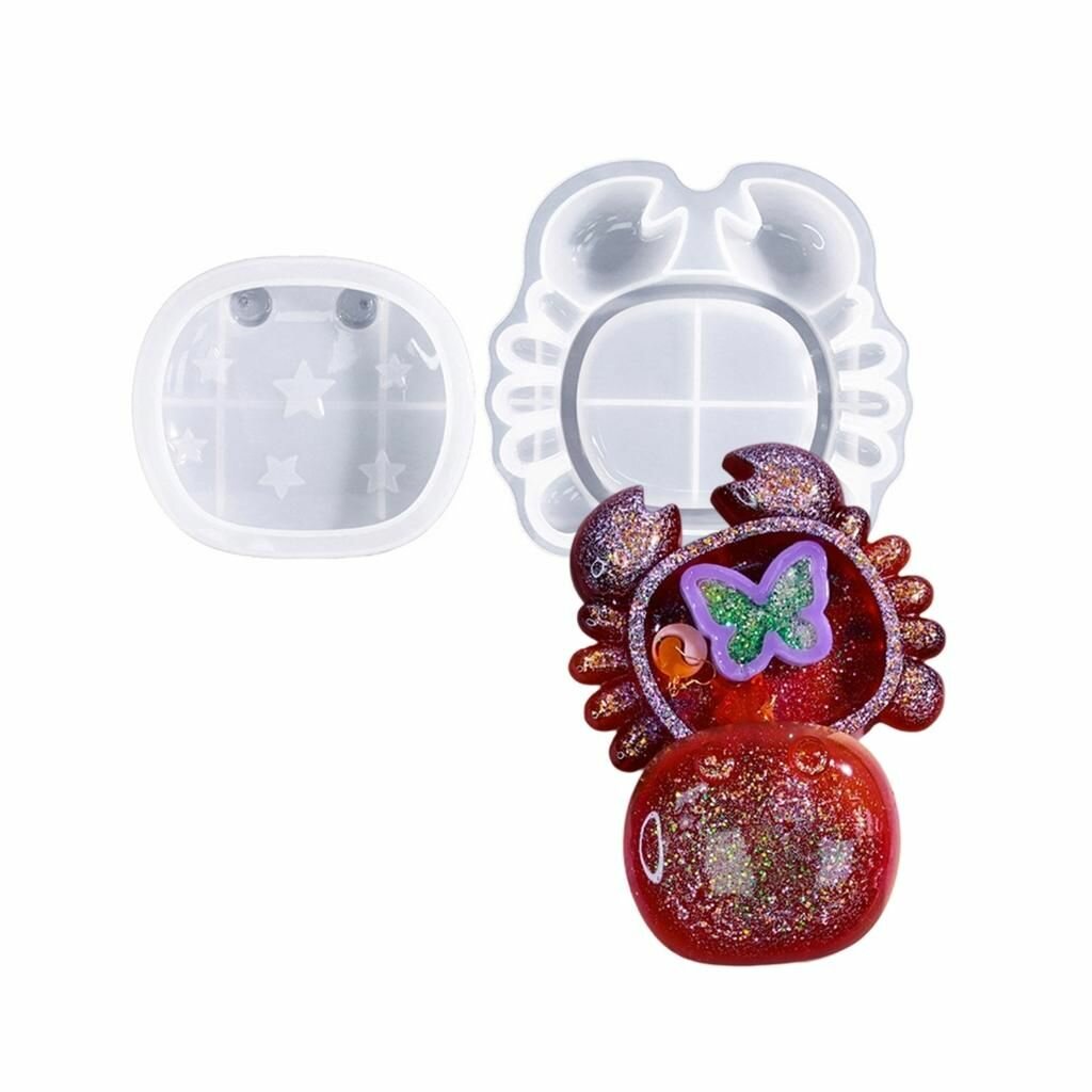 Формы для литья из эластомера "Креветка", - Crab storage box mol