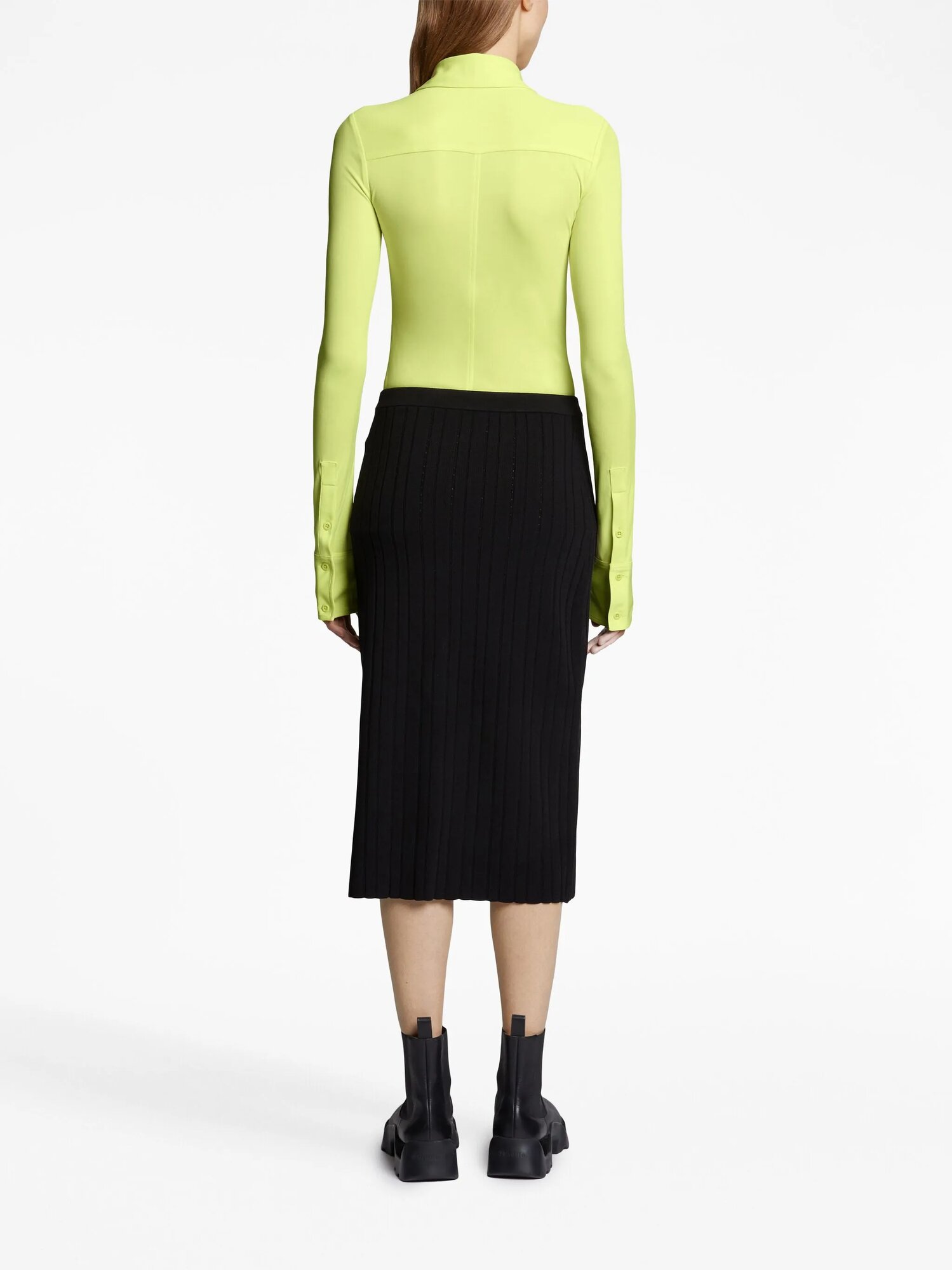Рубашка Proenza Schouler White Label, размер 2 US, зеленый — фото 1