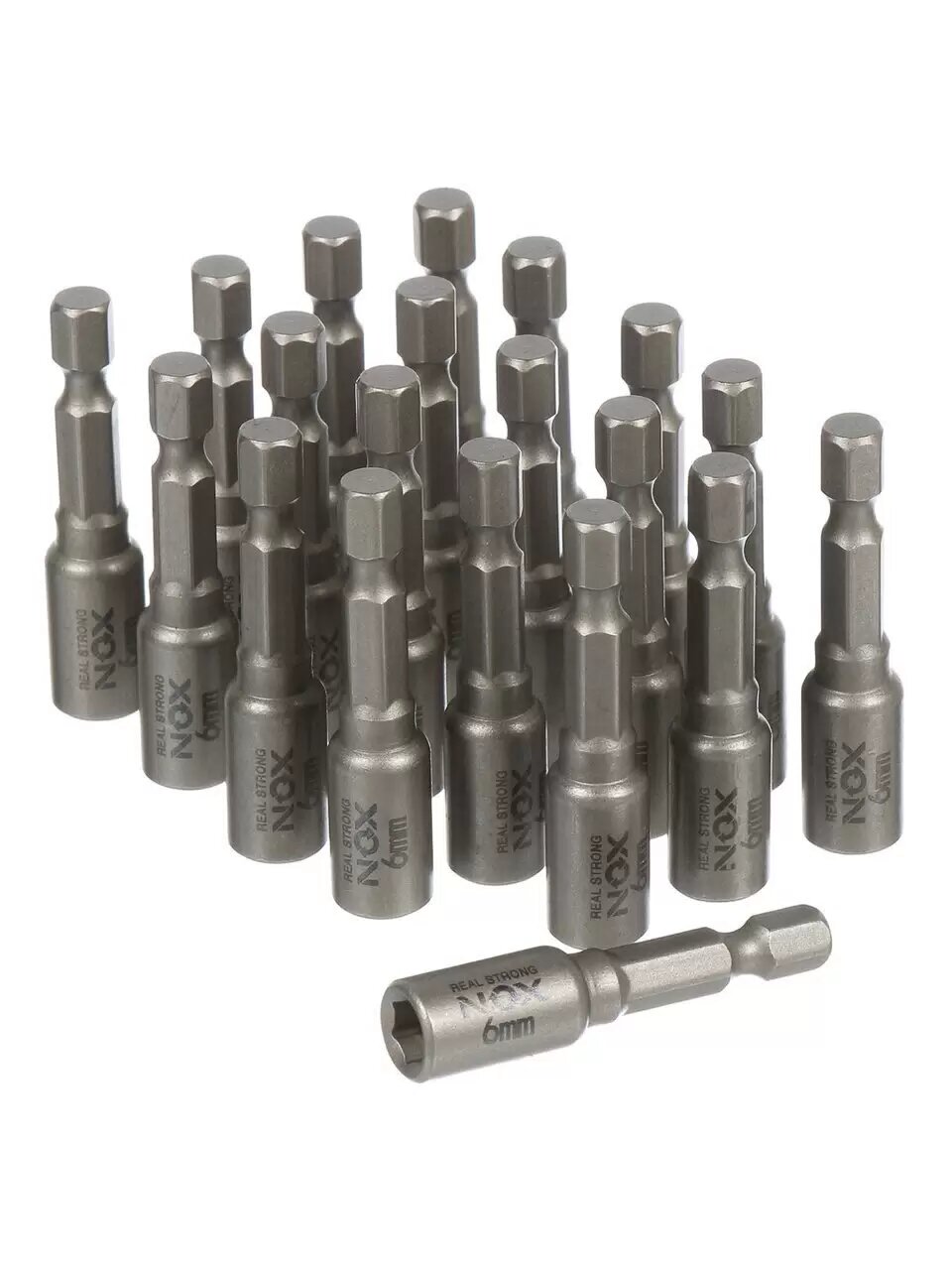 Набор ключей-насадок Nox для кровельных саморезов, 6х48 мм, магнитный адаптер, 20 шт