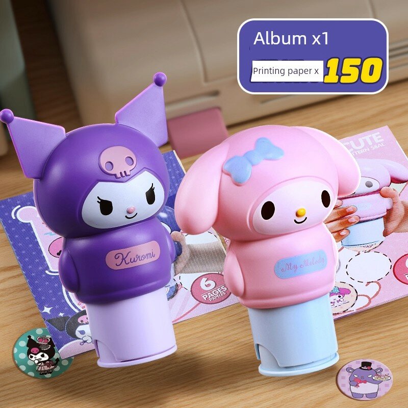 Набор волшебных наклеек-штампов «Куроми Мелоди» для детей: книга наклеек с мультяшными героями для мальчиков и девочек,