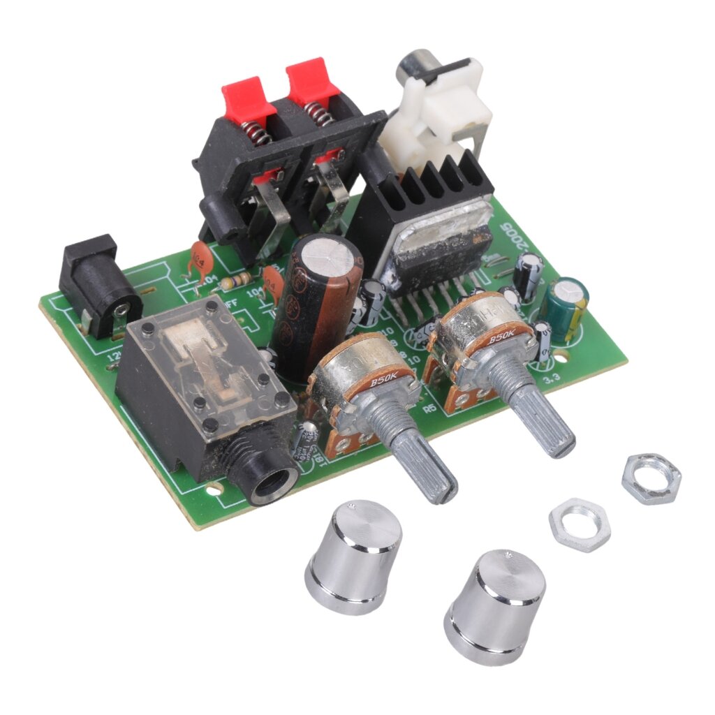 20Wx2 DC12V PA-2005 2,0-канальная Плата Малого Усилителя Мощности, Плата Мини-Микрофонного Усилителя + Ручка