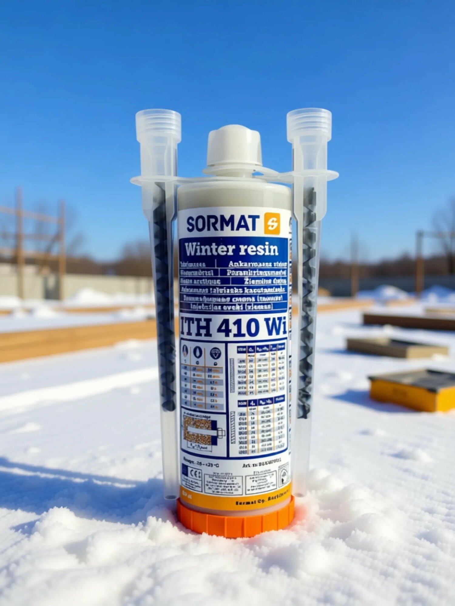 Химический анкер SORMAT ITH зимний 410 WI -20°C, на основе винилэстеровой смолы, для монтажа шпилек, болтов, арматуры