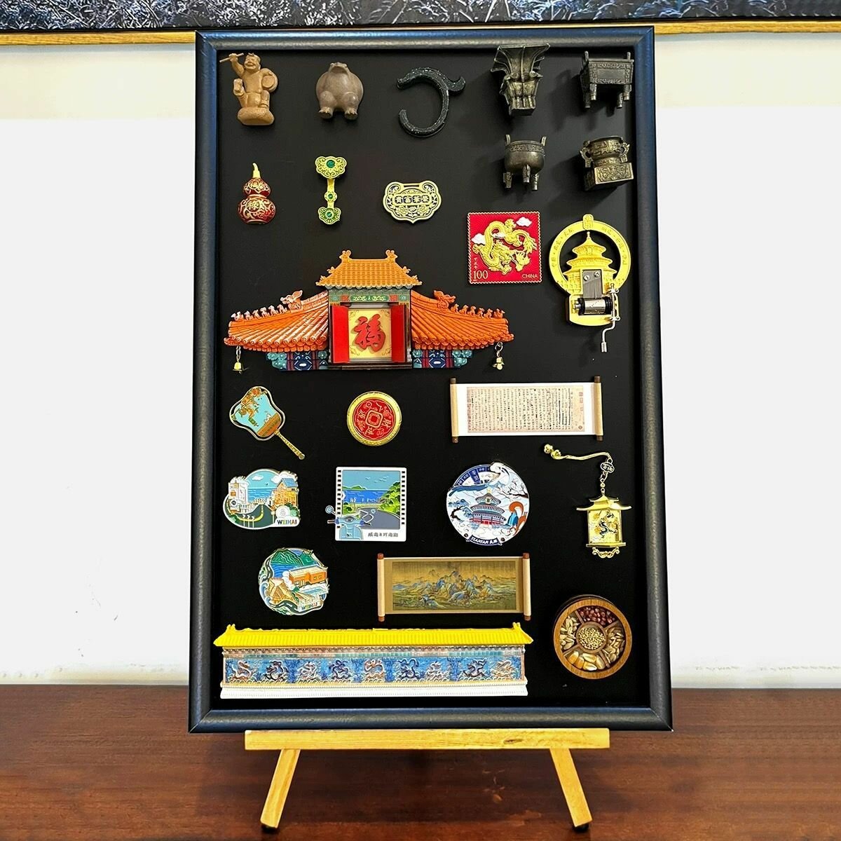 Рекламная доска, декоративная доска, магнит для холодильника, подвесная магнитная доска для магазина, маленькая черная доска, дисплей для хранения меню