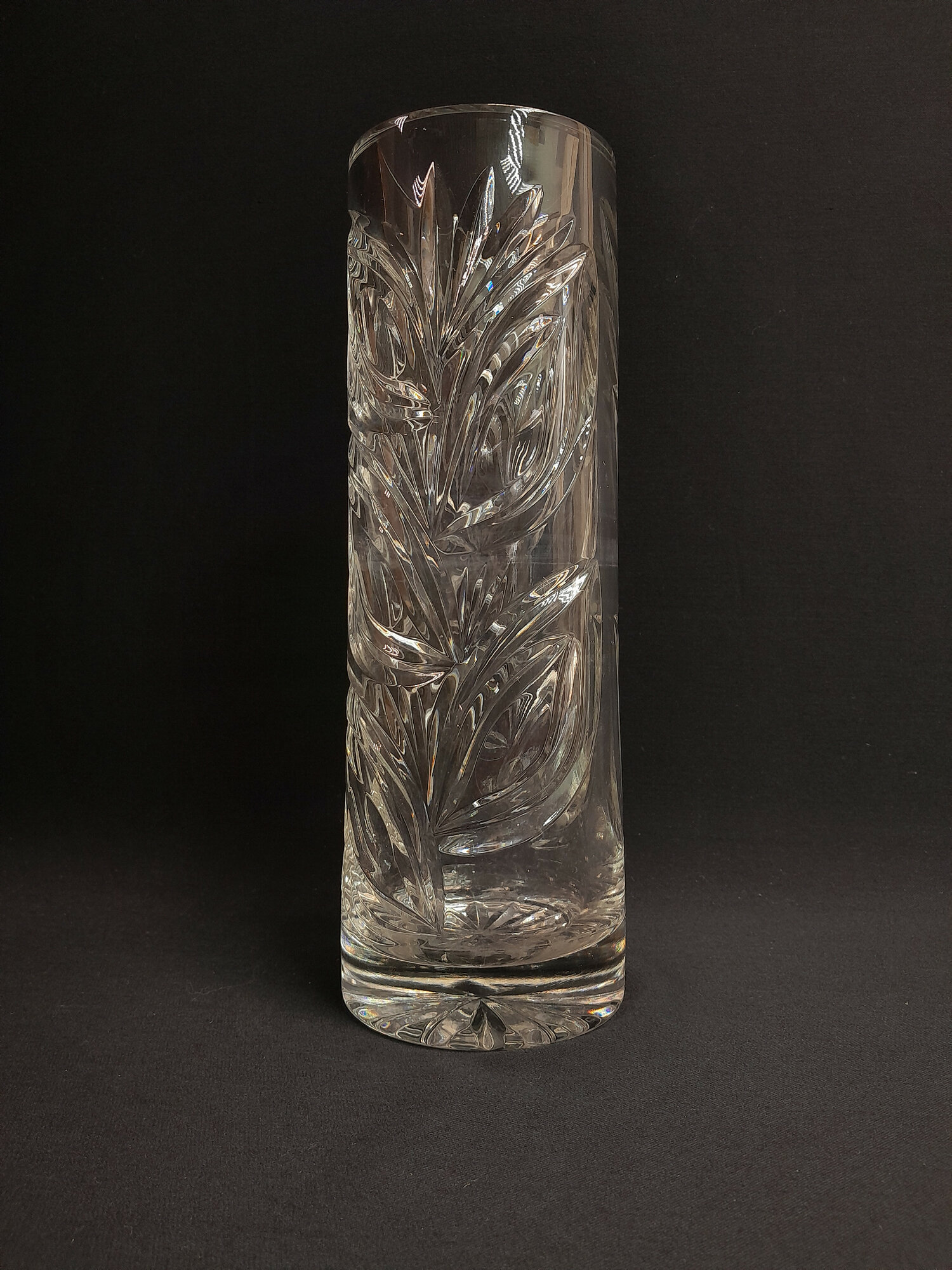 Ваза для цветов хрустальная, высота 30см, винтаж СССР