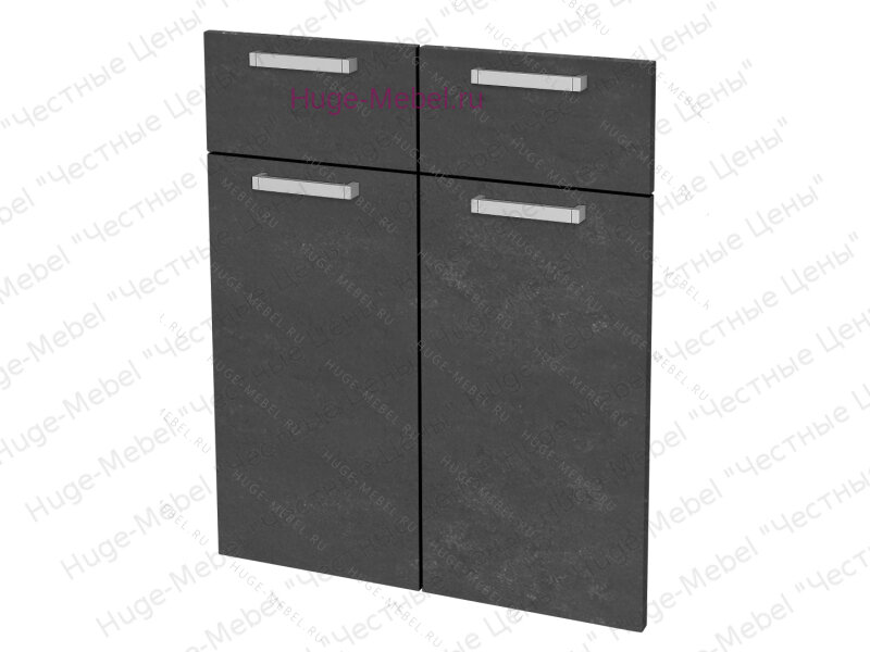 Кухонный фасад Ф-41-М бетон графит (Бетон) Huge Mebel . Ширина 592 Высота 708. Кухонные фасады