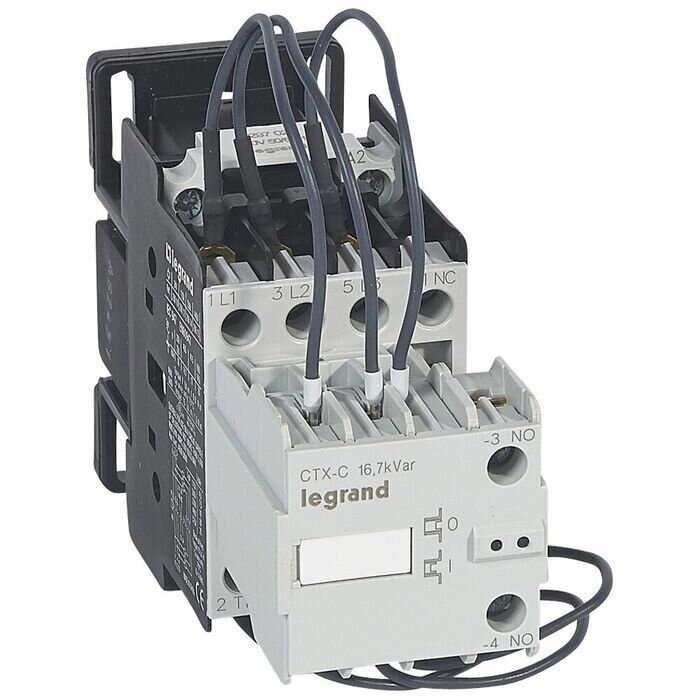 Контактор Legrand 32 А, напряжение 440 В, 1НО+1НЗ, для коммутации конденсаторов