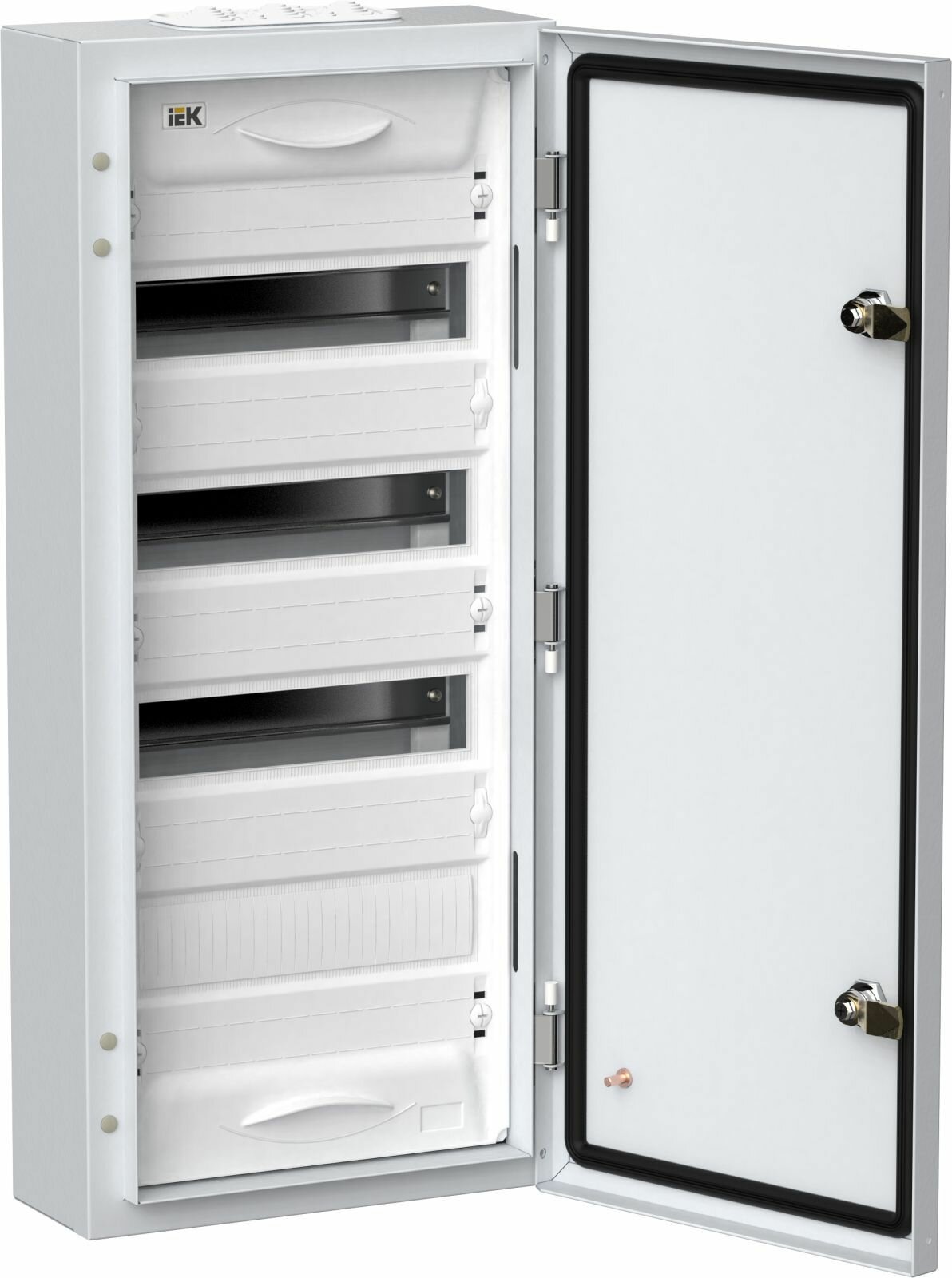 Корпус металлический Instart TITAN 5, металлический, навесной, 1 ряд на 48 модулей, габариты 710х310х140 мм, IP54, белый