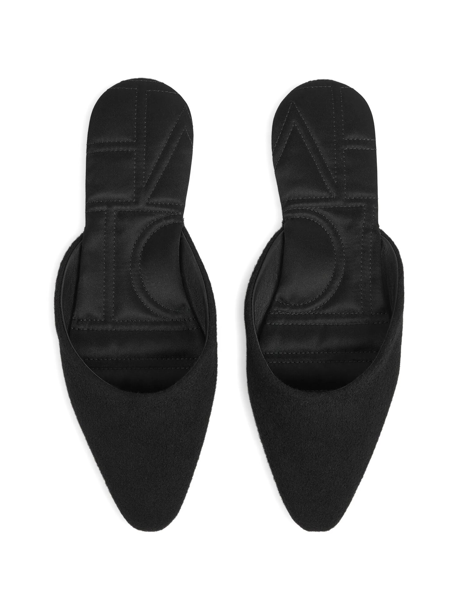 Шлёпанцы TOTEME Wool slippers, размер 37, black/black — фото 1