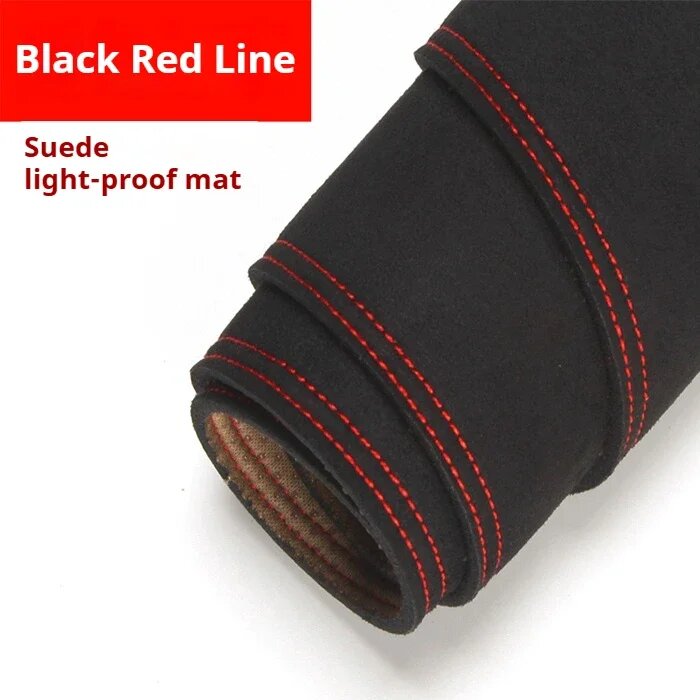 Для Toyota Raize A200 Rocky 2019 2020 2021 2022 2023, чехол для приборной панели автомобиля, козырек от солнца, избегайте света, нескользящий чехол, аксессуары Suede black red line, Right Hand Drive