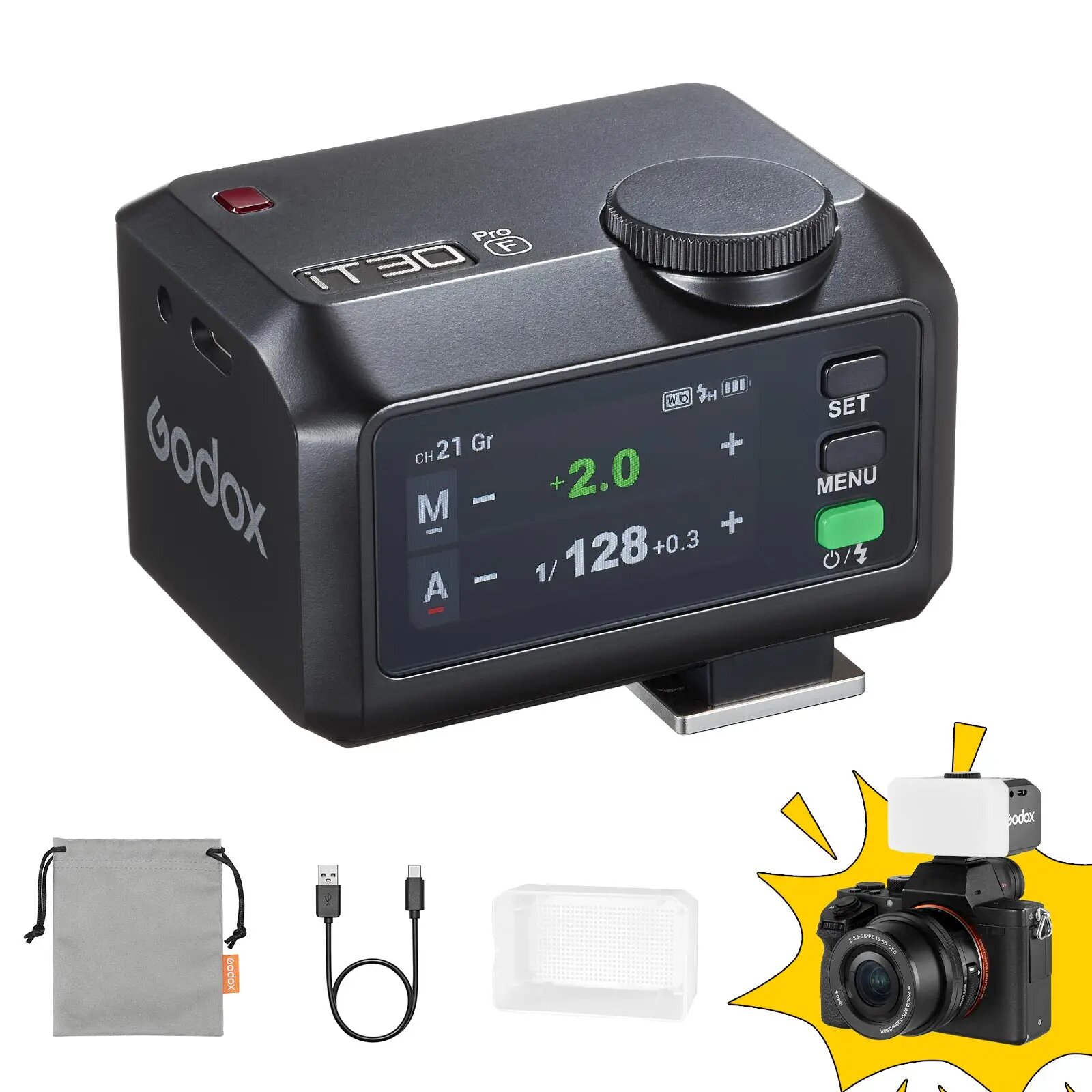 Godox iT30Pro Black для Fujifilm, беспроводная вспышка