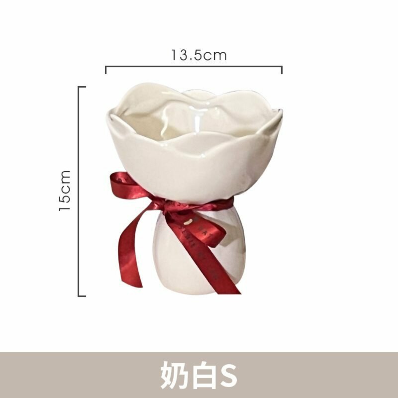 Винтажная керамическая ваза, декоративное украшение, легкая роскошь, маленькая ваза для цветов, высокая эстетика, свадебный подарок