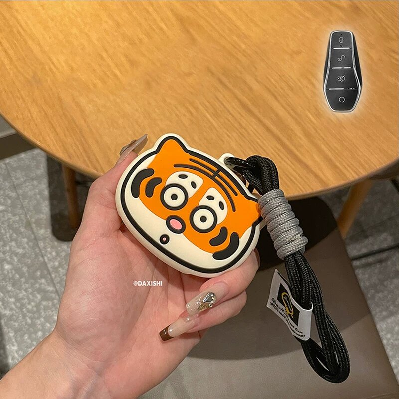 Подходит для чехла для автомобильных ключей BYD, милый женский EV Qin plusdmi Song Pro yuan max Tang mi dolphin e2e3