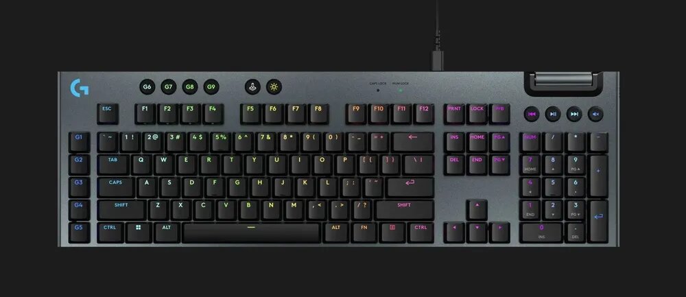 Logitech G Клавиатура проводная , (Linear Red Switch), Английская раскладка, черный