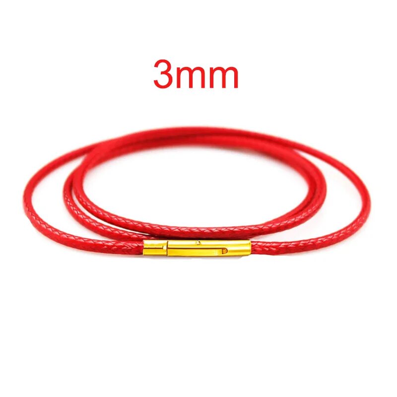 Кожаное ожерелье SRKASHI 60 см Красный, 50cm, RedGold3mm