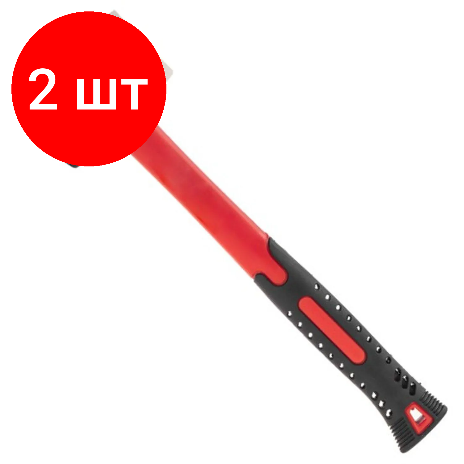 Комплект 2 штук, Киянка резиновая 225 г, черно-бел резина, фиберглас. рук. KRANZ KR-12-8152