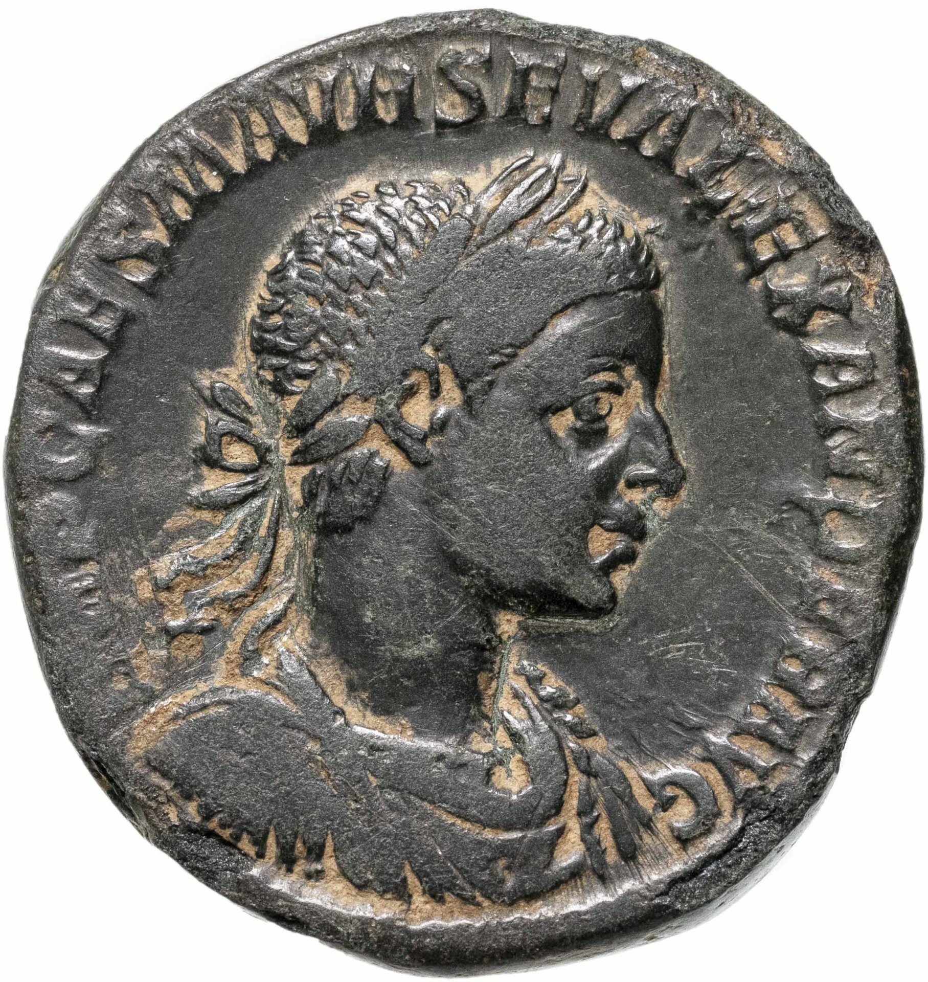 Римская Империя, Александр Север, 222-235 гг, Сестерций Либертата, Бронза, в сохранности VF