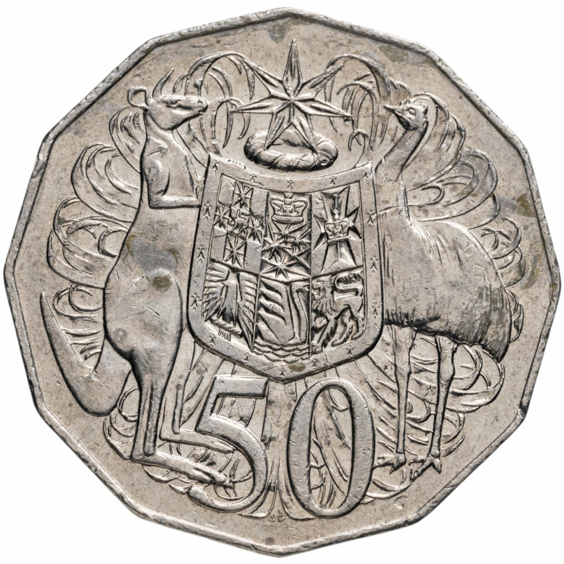 Австралия 50 центов 2004 "Герб", Мельхиор медь-никель, в сохранности AU