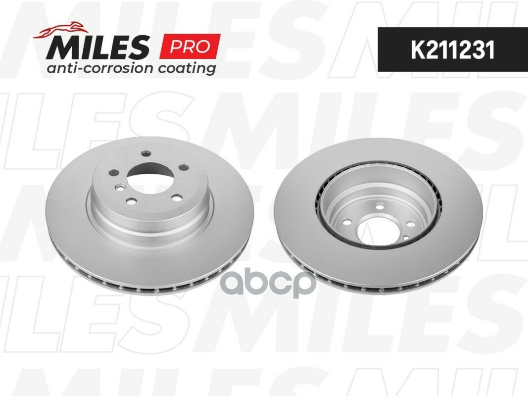 Диск тормозной BMW X5 E70/X6 E71 задний D=345мм. Miles арт. k211231