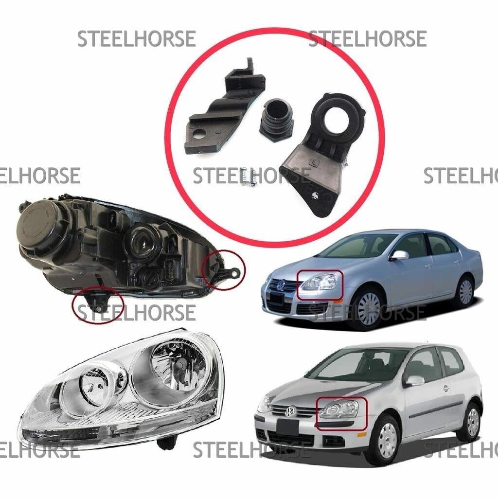 Кронштейн фары левой (к-кт) VW Golf 5/Jetta 2003-2009
