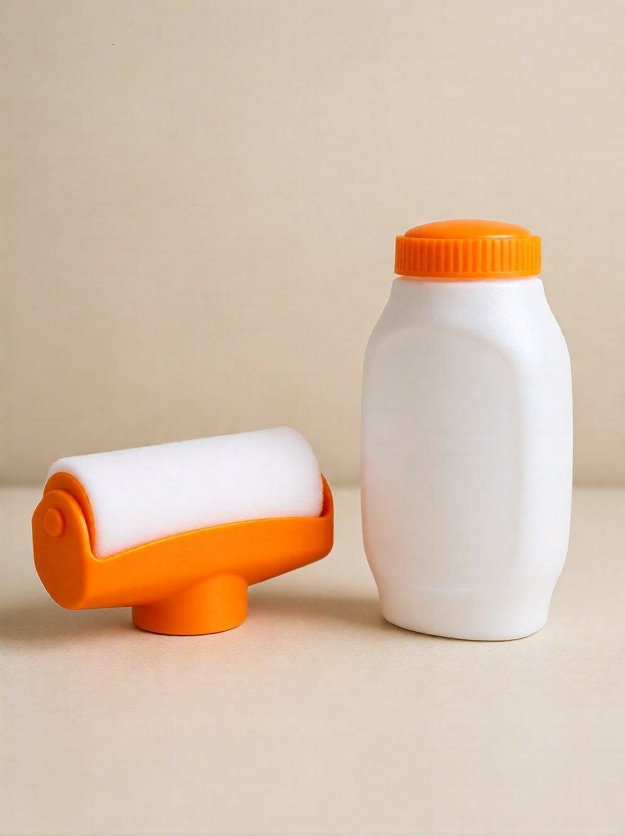 Наполняемый валик для краски с бутылкой-дозатором