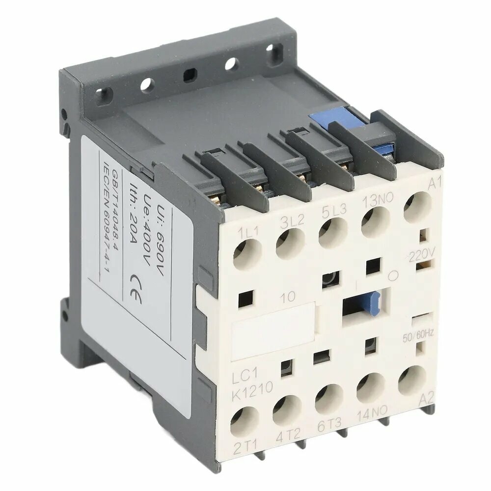 Контактор CJX2-K1210 12A 220V AC, усиленные контакты