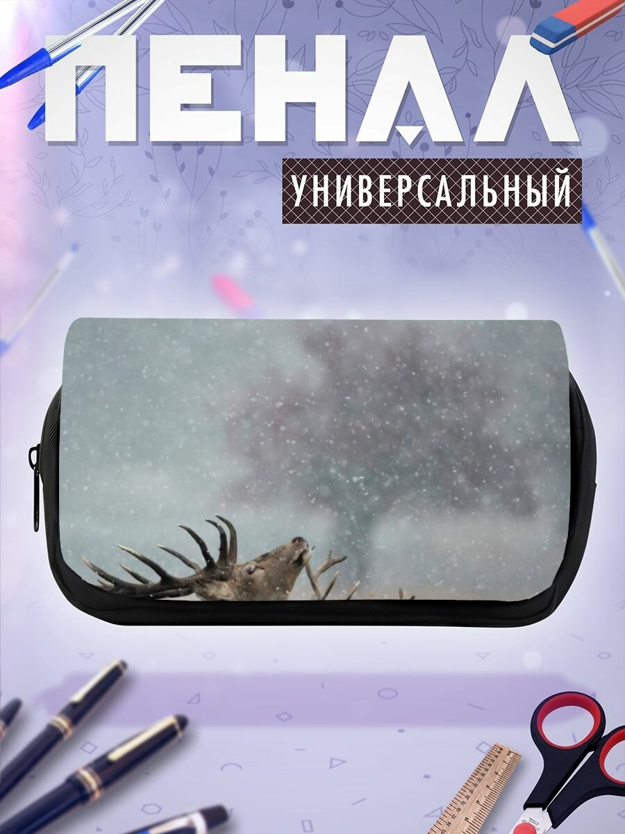 Школьный пенал олень Северный олень