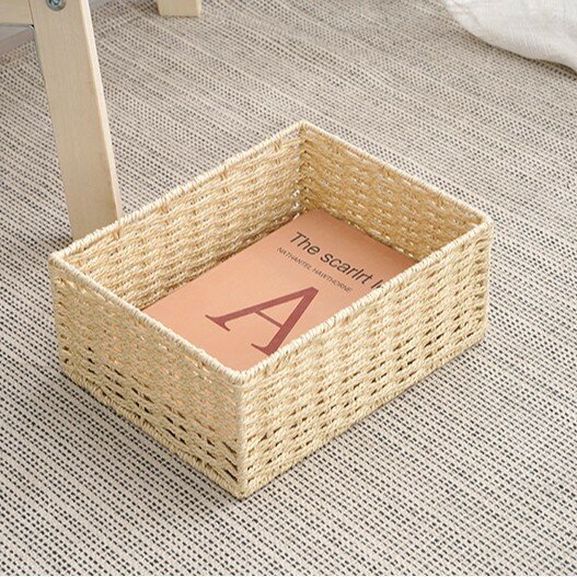 В наличии в японском стиле простая ротанговая всячина корзина для хранения закусок и игрушек ящик для хранения корзина