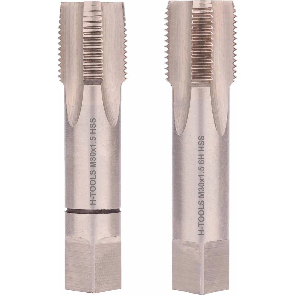 Метчик H-Tools М30, шаг 1.5мм, комплект из 2-х шт, DIN2181, HSS-G, L-90мм, a=18 235301HT