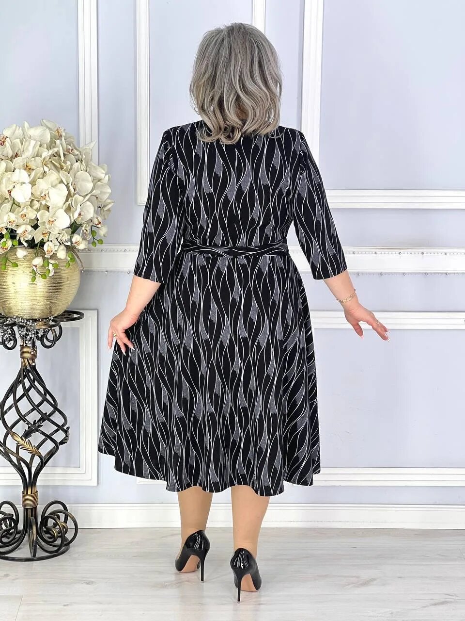 Платье Кармашки с серебром