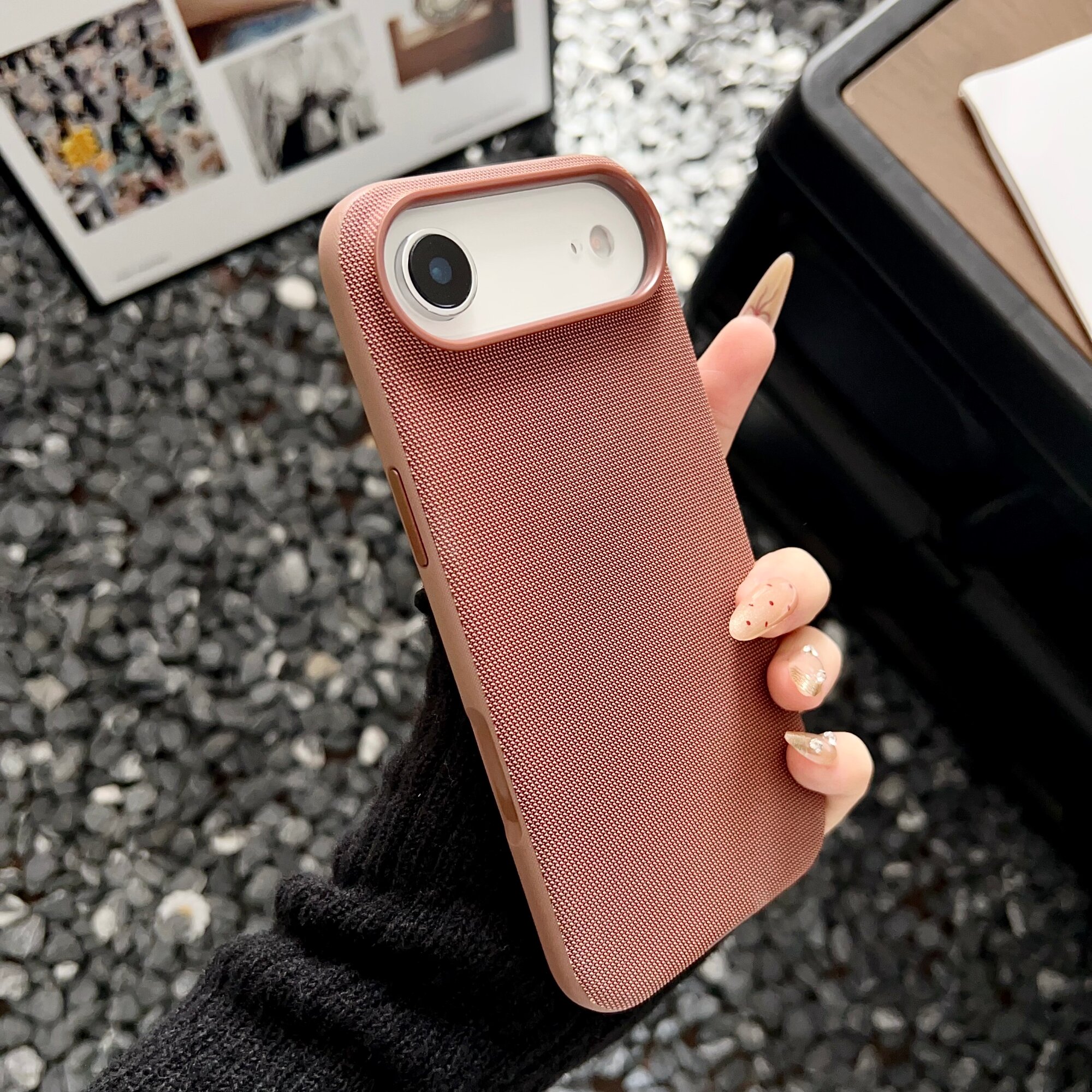 Чехол для Apple iPhone 17 Air / Айфон 17 Air, soft touch, чехол-кардиомонитор, искусственная кожа, поликарбонат (PC), защита камеры, ударопрочный, усиленные углы, Apple, Apple iPhone 17 Air , brown,