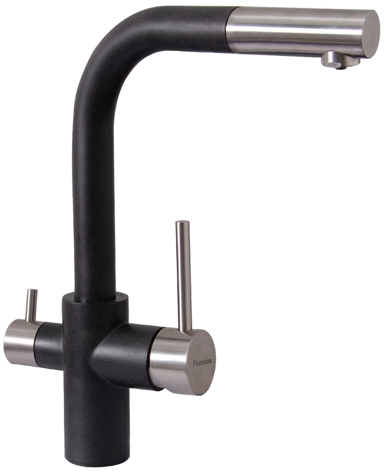 Смеситель для кухни Florentina Кристалл FL черный 333.32H.2123.102