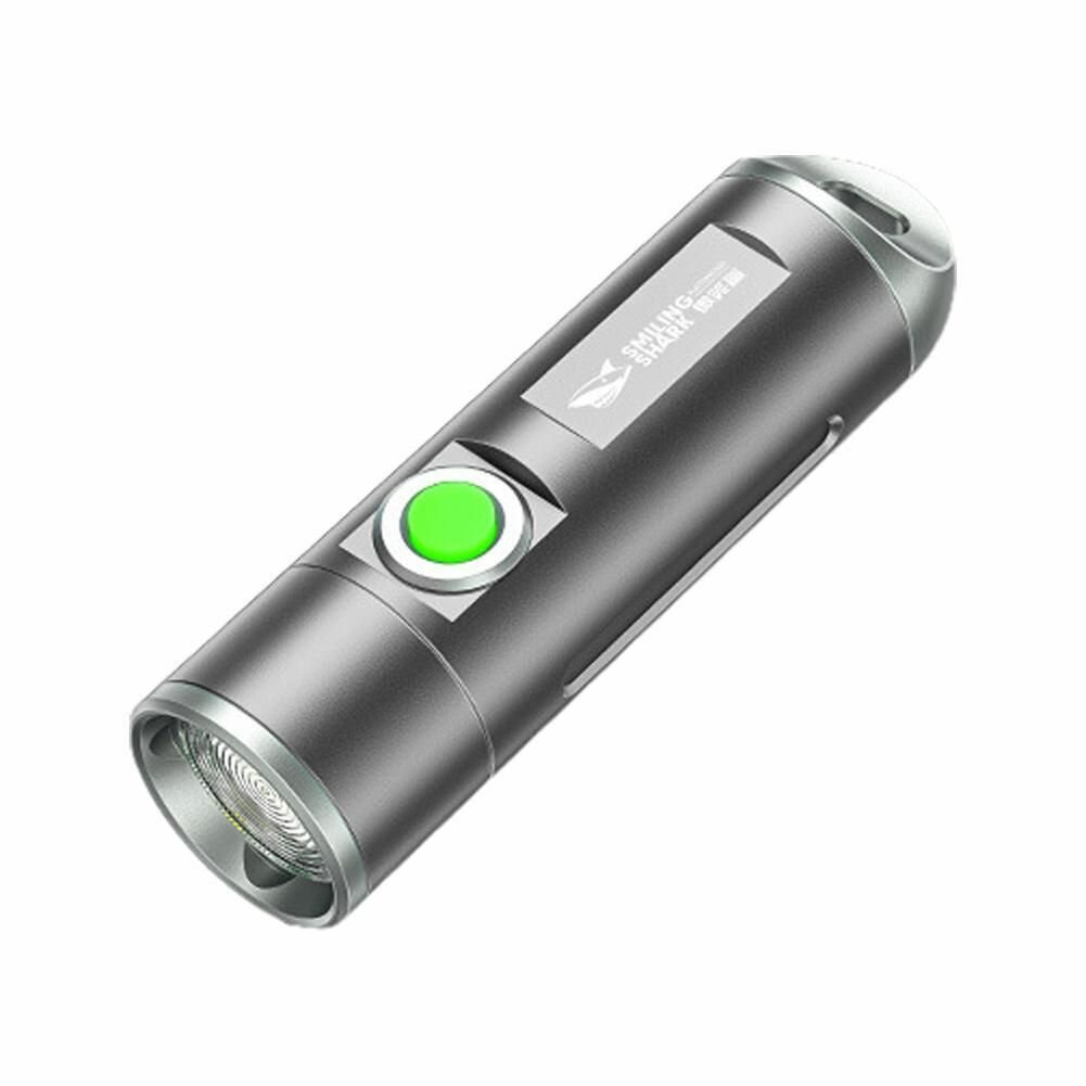USB-C перезаряжаемый фонарик для ключей, компактный, 5 уровней яркости, водонепроницаемый, для кемпинга, походов