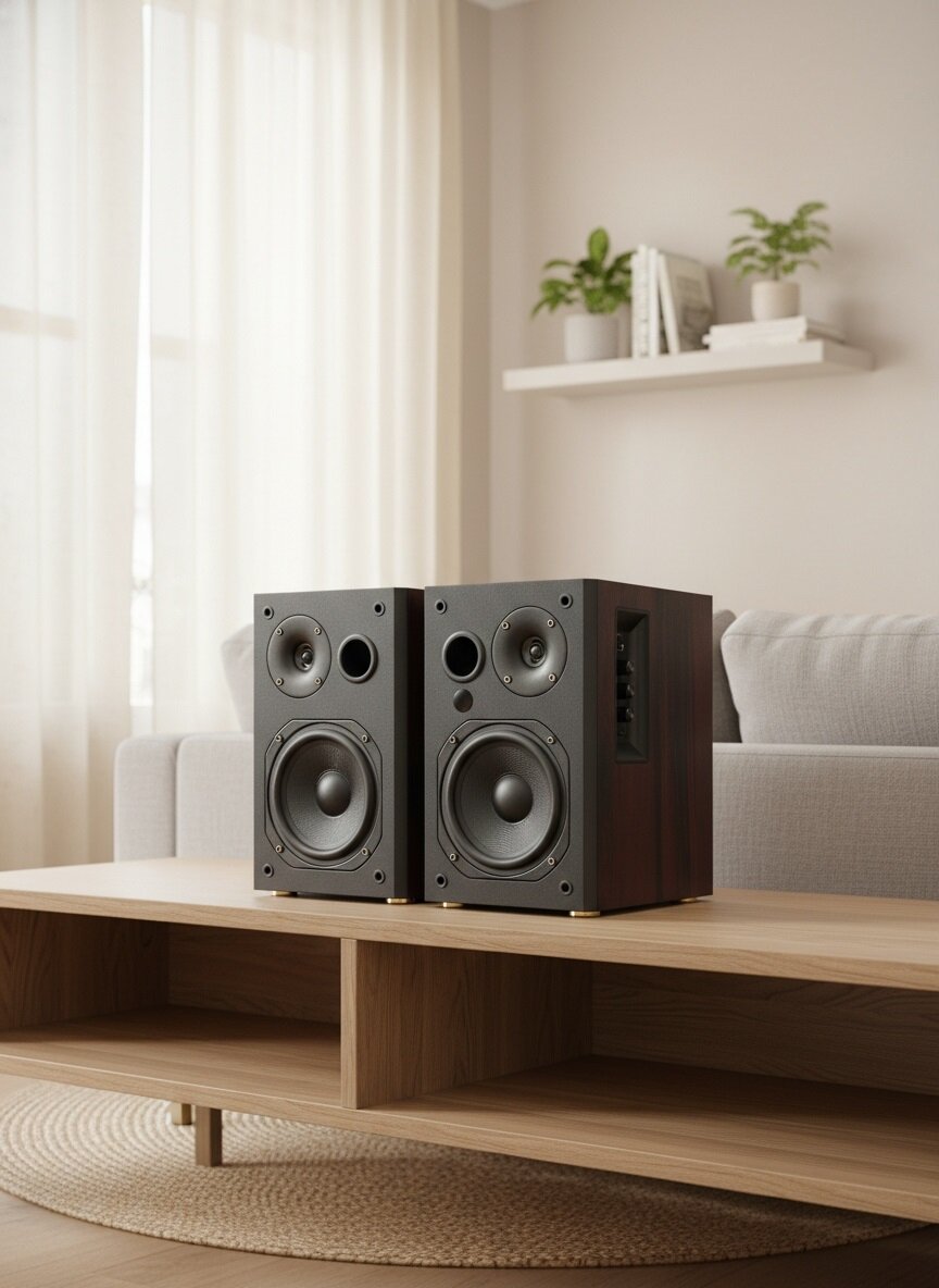 Активные колонки 5 дюймов с сабвуфером, Bluetooth 5.0, деревянные, Hi-Fi звук, 60W