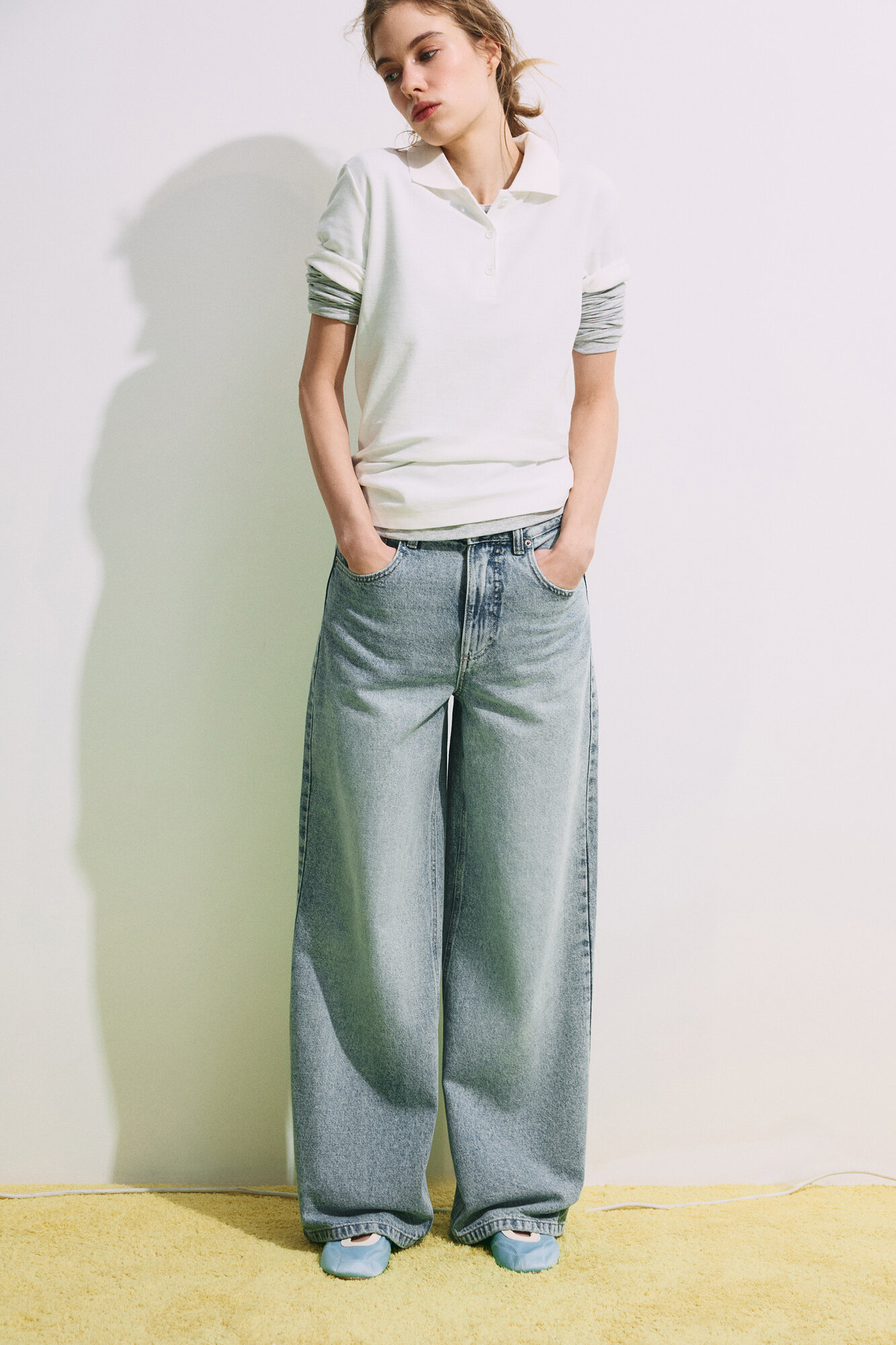 Джинсы широкие mix and match 